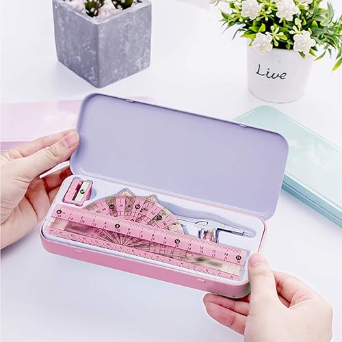 Pink Math Compass 7919 Math Compass Compass Ruler Set Student Geometry