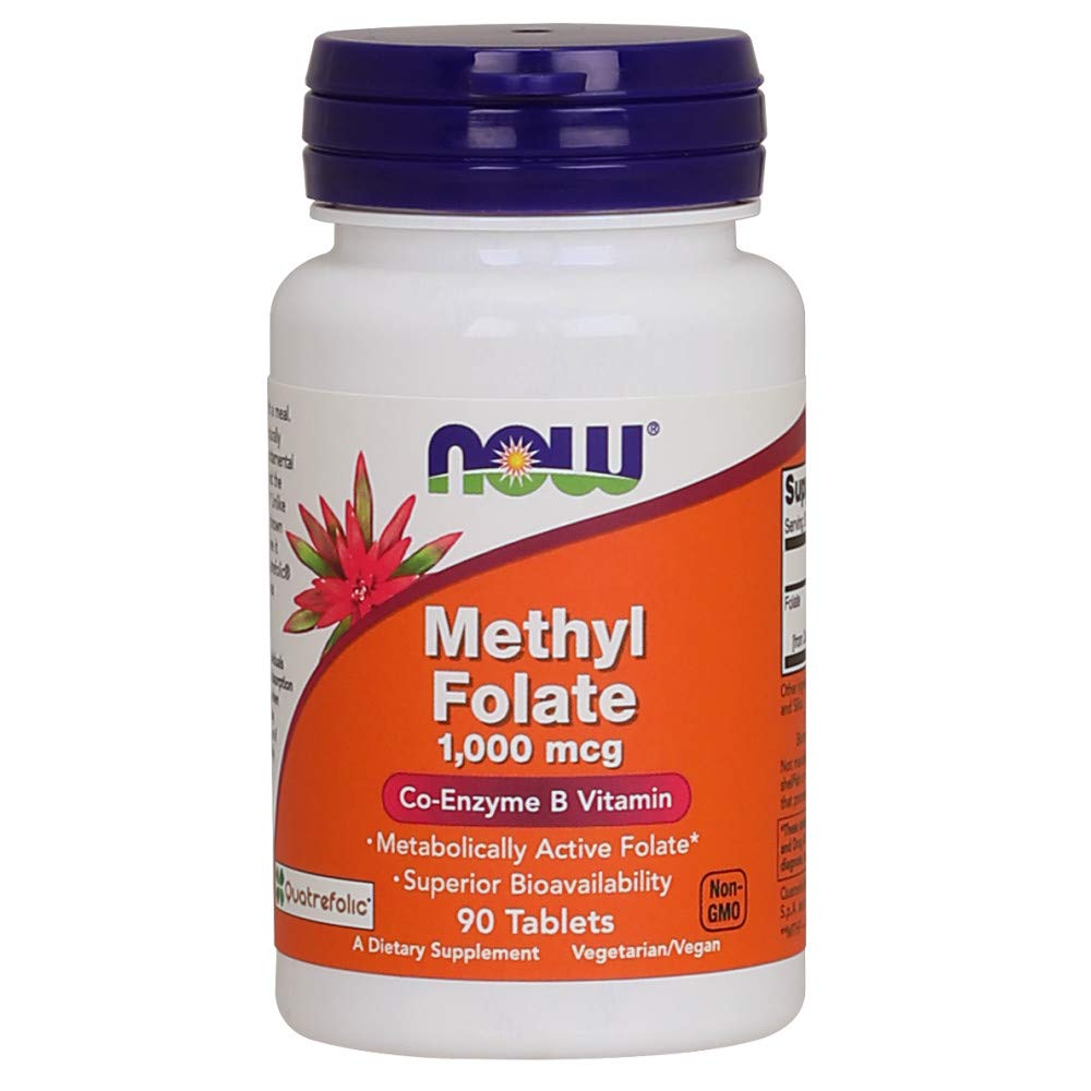 NOW Supplements, Methyl Folate 1,000 mcg, Metabolically Active Folate ...