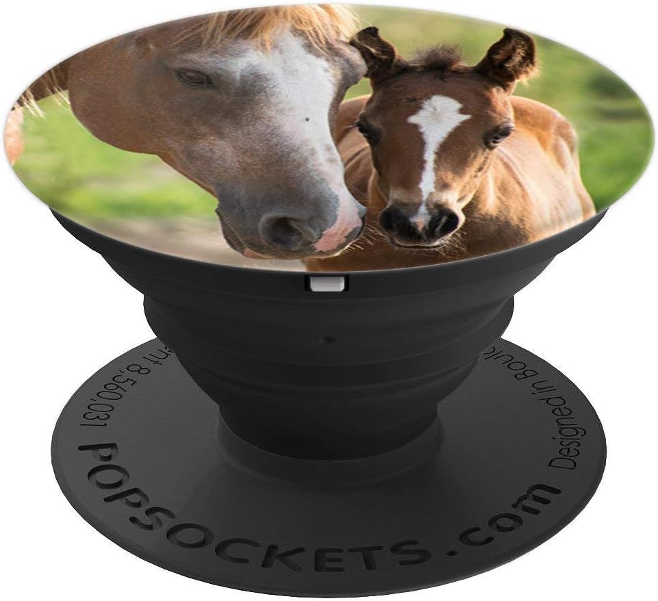 Pferd mit Fohlen Geschenk für Mädchen - PopSockets Ausziehbarer Sockel ...