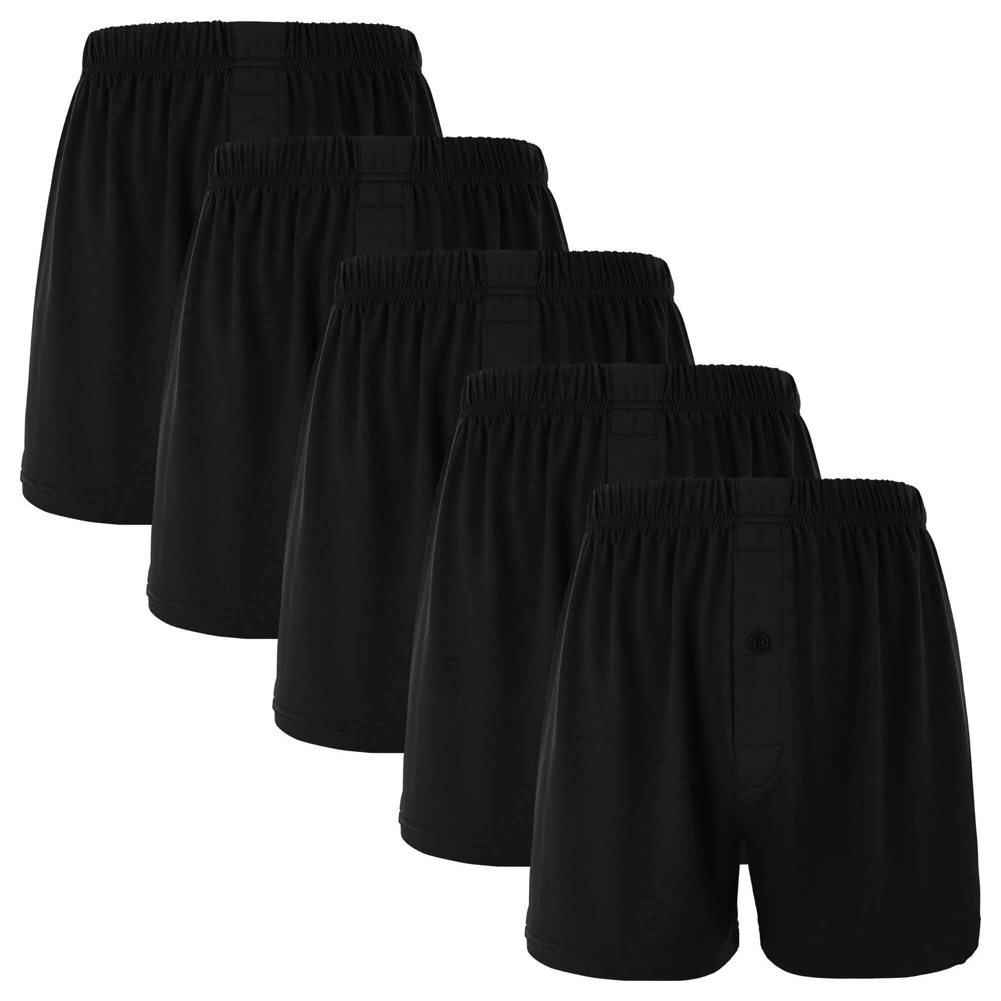 BAMBOO COOL Men's Boxer Shorts Loose Underwear Breathable Buttery Soft ...