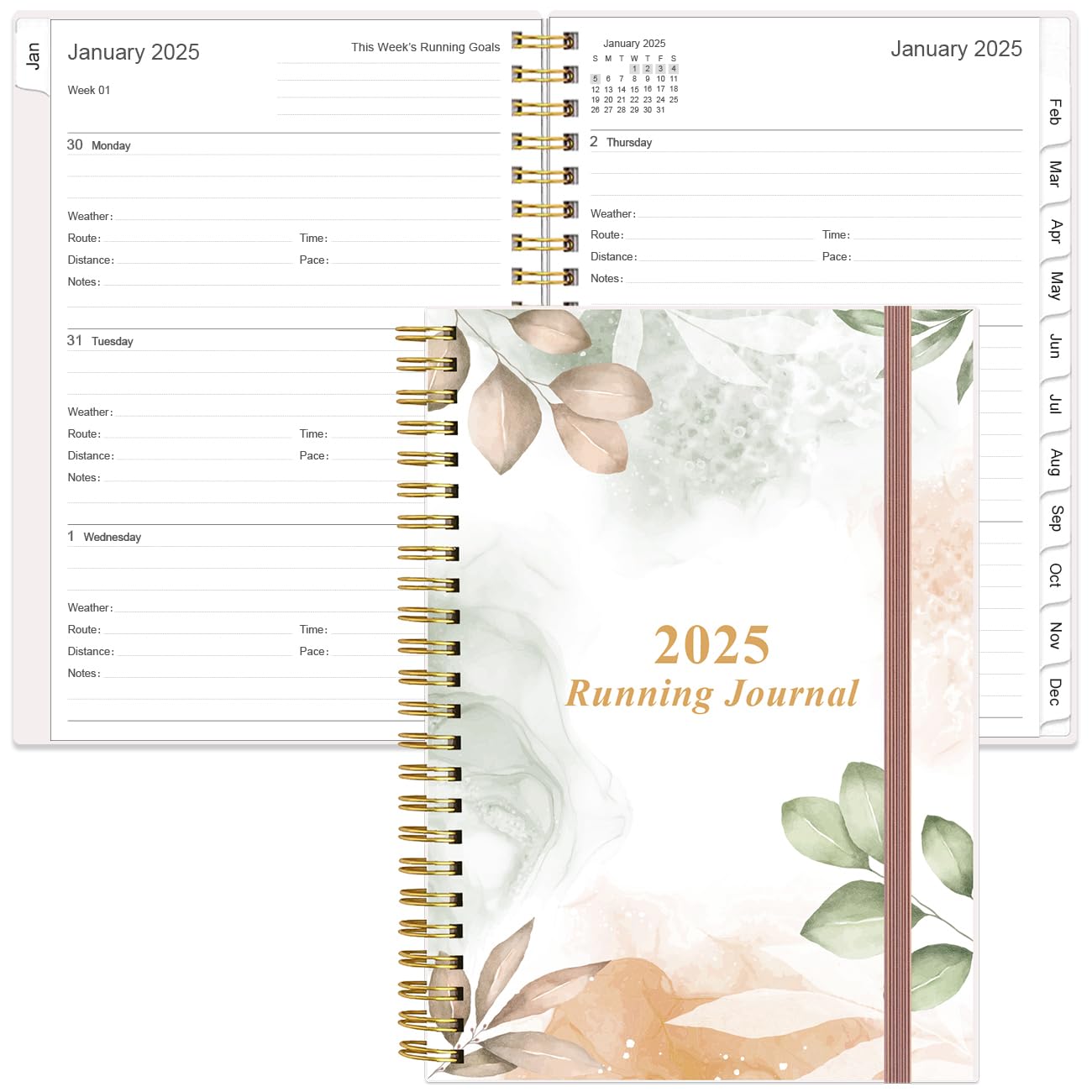 2026 Running Journal, Runner's Day-by-Day Log 2026, 12 Months Running ...