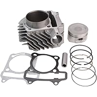 Amazon.com: WOOSTAR 62.5mm Big Bore Complete Cylinder Head with Piston ...