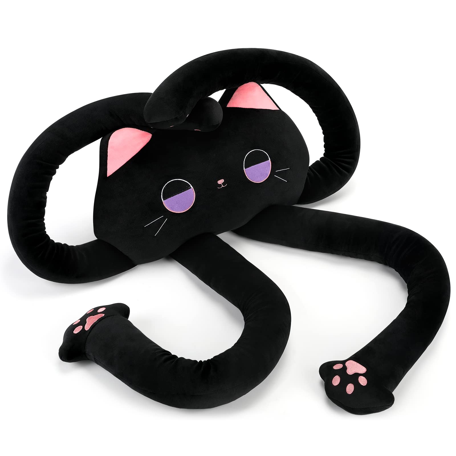 Mua lizopolo 39" Black Long Cat Plush, 3.5lbs Weighted Stuffed Animal ...