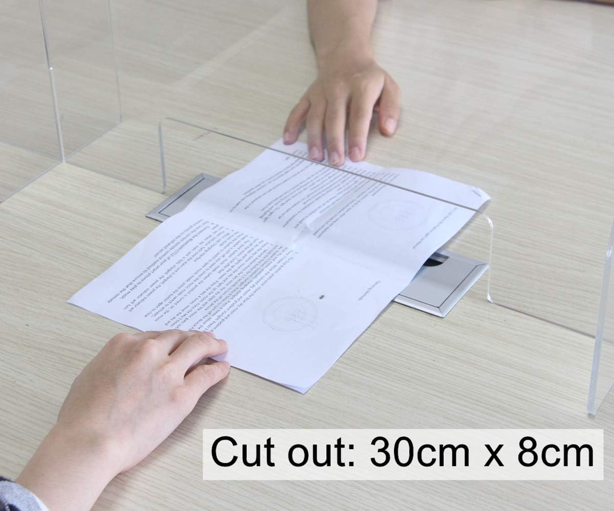 APONUO Sneeze Guard Acrylic Shield, Perspex Screen for Shop Counters ...