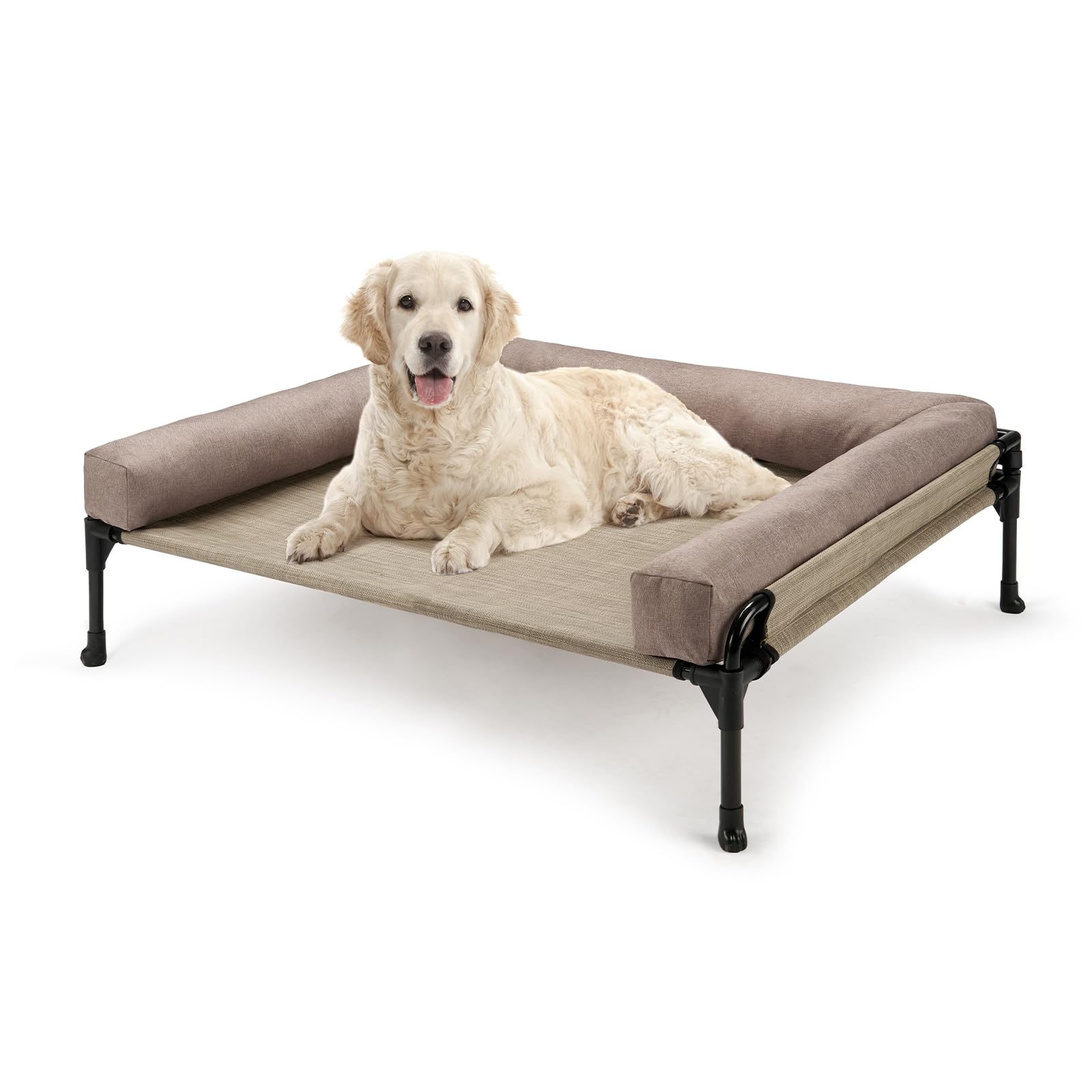 Veehoo Elevated Raised Dog Bed-Cooling Outdoor Dog Cot Bed for Large ...