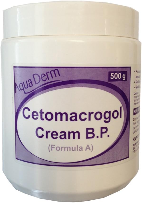 Rxfarma-AquaDerm Cetomacrogol A Cream BP Tub, 500 g: Amazon.co.uk ...