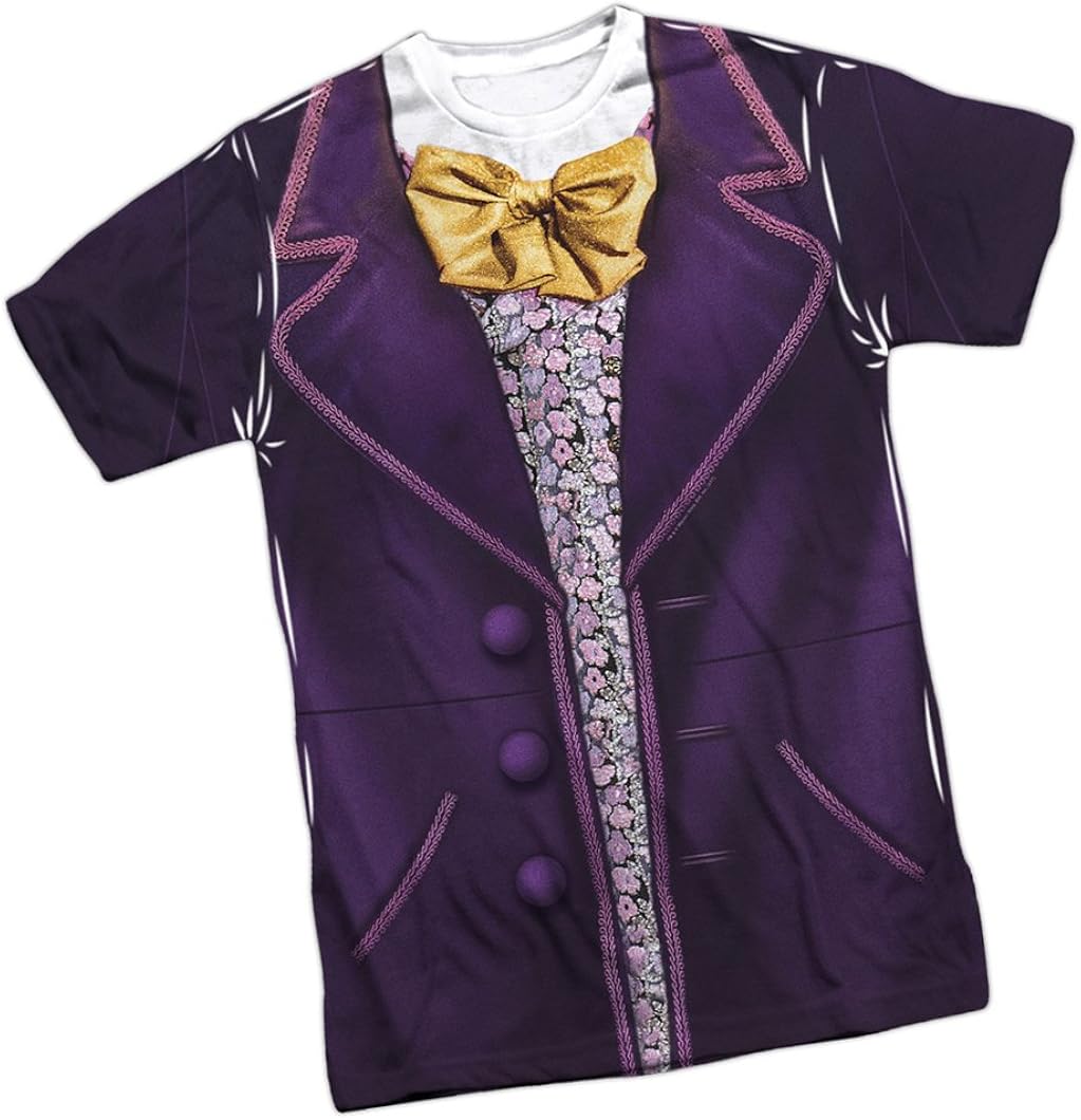 Amazon.com: Wonka Costume - Willy Wonka and The. Front/Back Print T ...