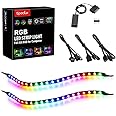 Amazon.com: PC Addressable RGB LED Strip Lights Kit - Magnetic Rainbow ...