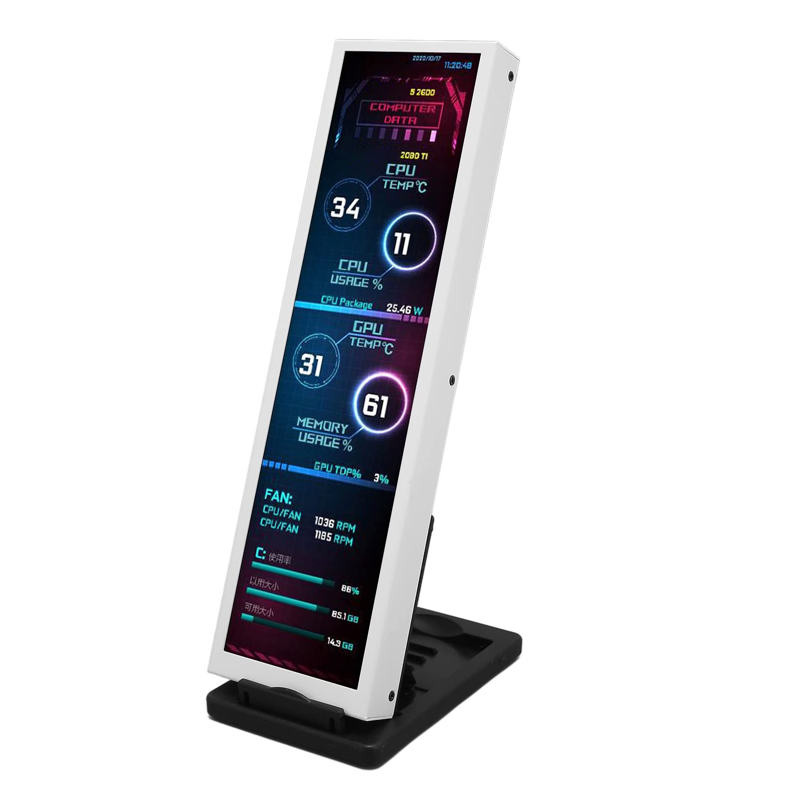 Mua 8.8in Computer Temp Monitor, PC Sensor Panel Display with DIY Theme ...