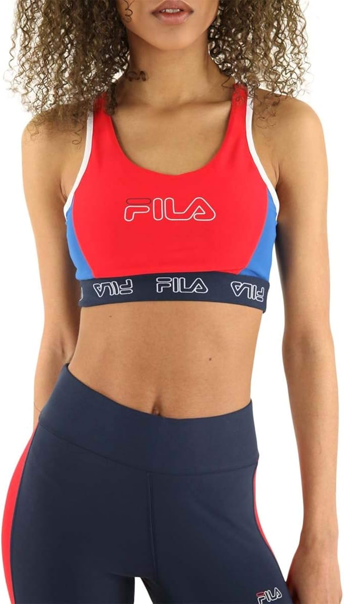 Fila Women's Lola Blocked Sports Bra Wmn: Amazon.co.uk: Clothing