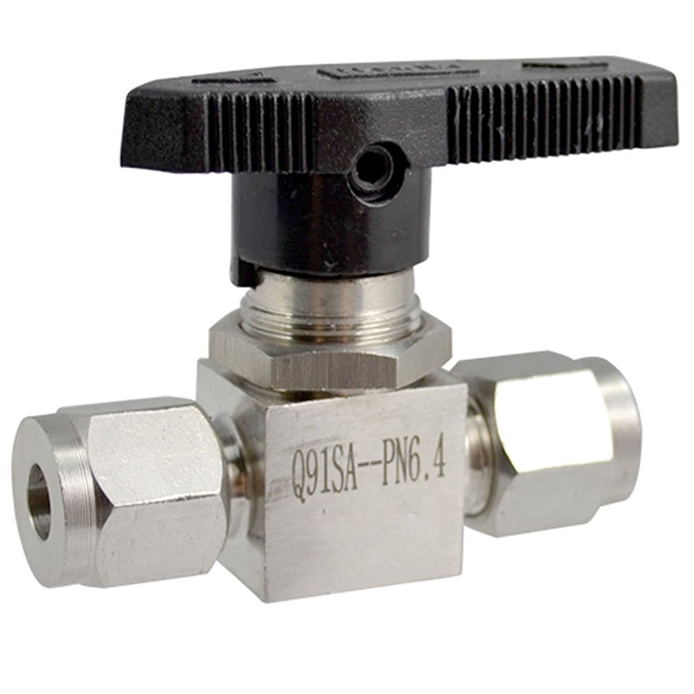 OD 3MM Straight Double Ferrule Tube NPT Black Compression Lever Handle ...