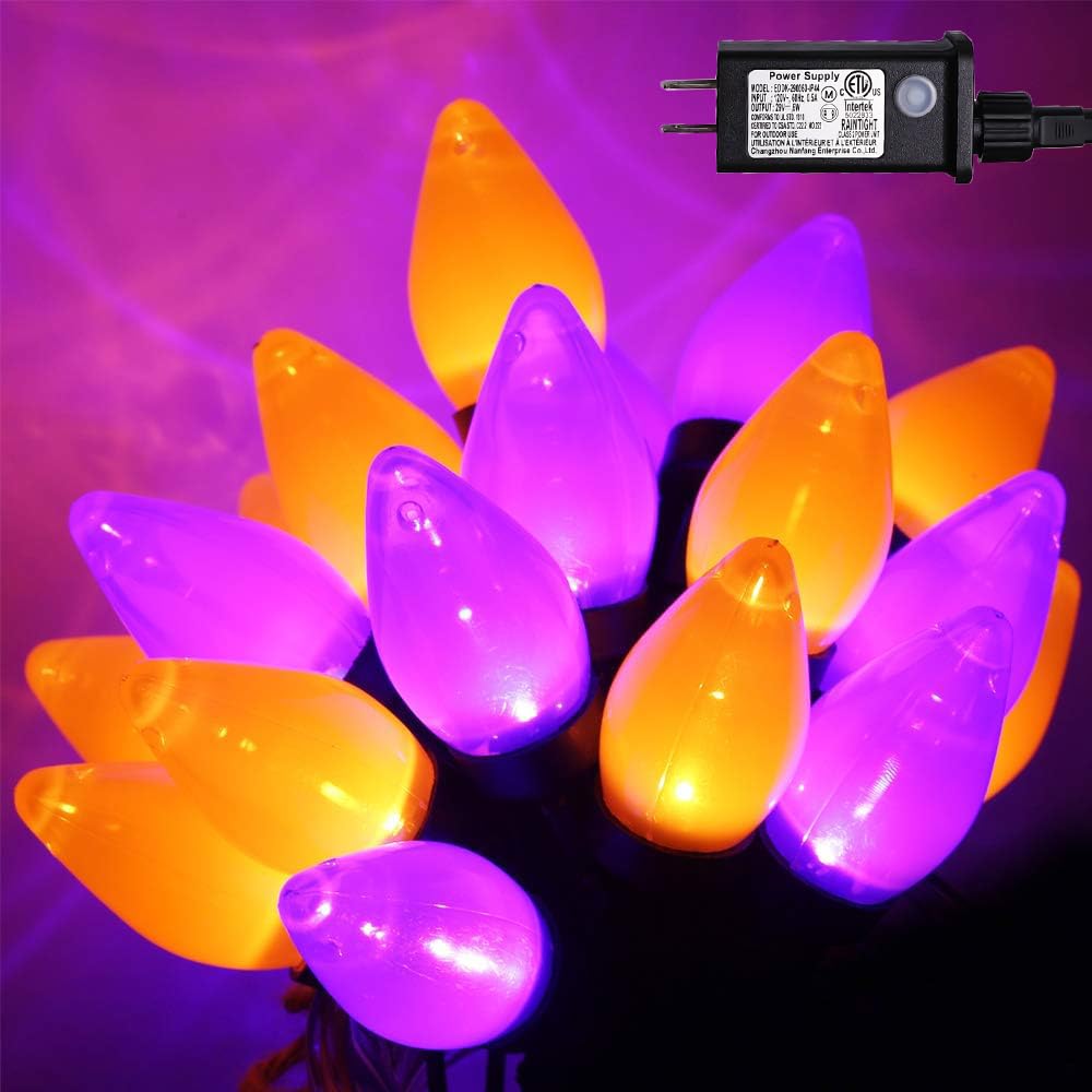 HAYATA C7 Halloween Strawberry String Lights - 50 LED 24Ft Orange ...