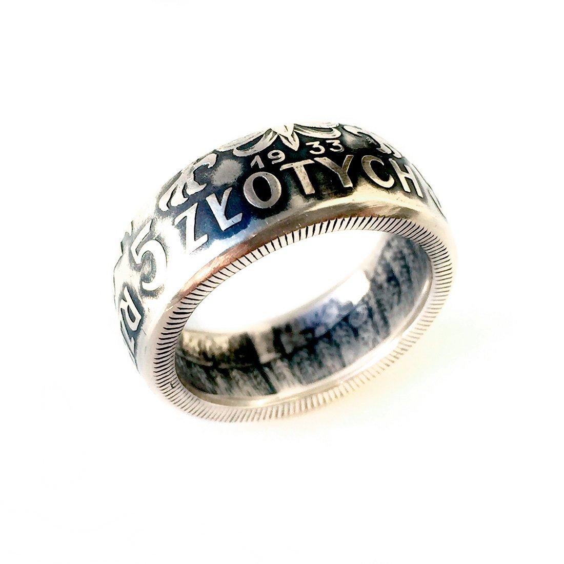 Polish Silver Coin Ring - Poland 5 or 10 Zlotych - Rings from Coins ...