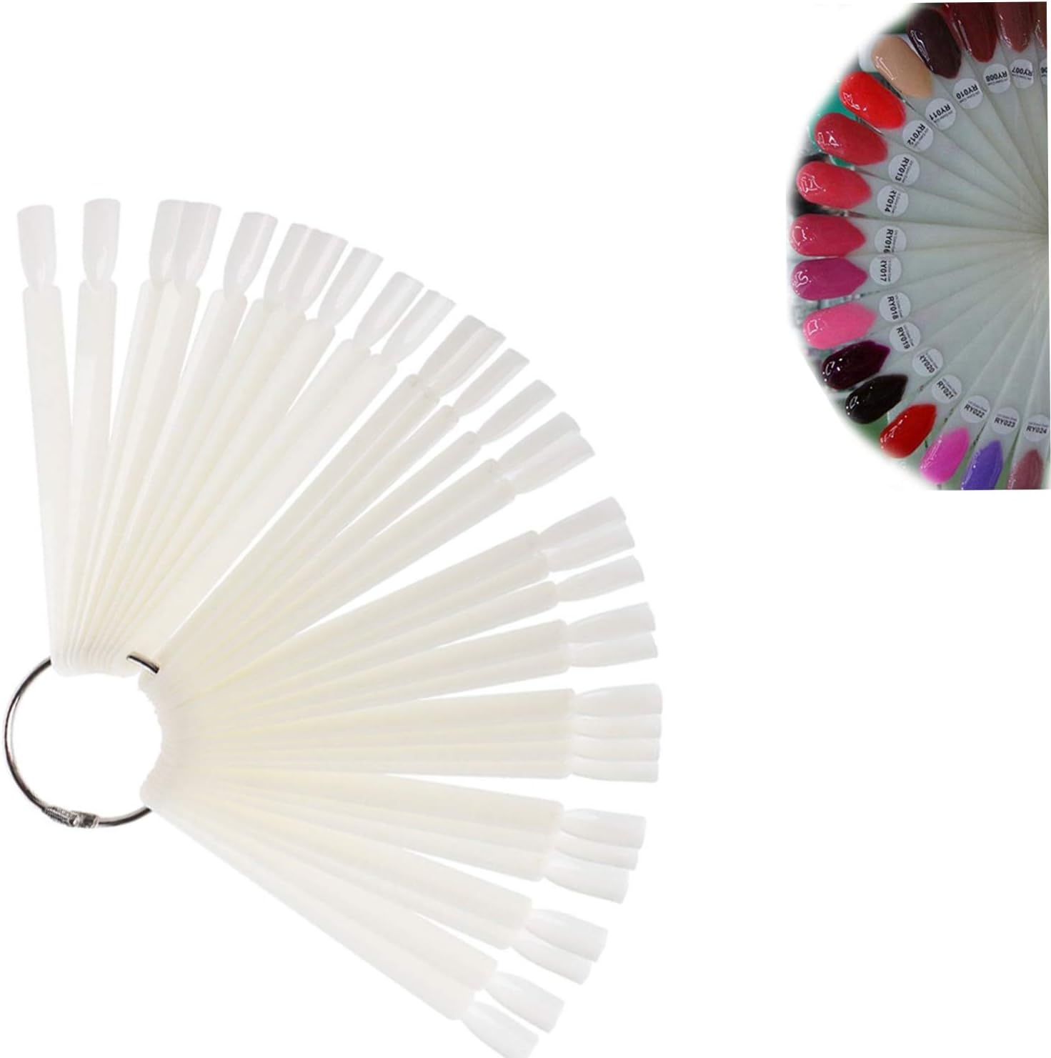 Pinkiou Nail Color Wheel Ring Nail Polish Display Sticks Nail Design ...