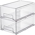 Amazon.com - Clear Plastic Storage Drawer Organizer Bins, Perfect for ...