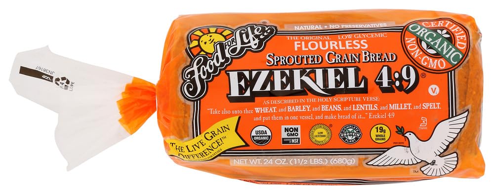 Food for Life, Ezekiel 4:9 Bread, Original Sprouted, Organic, 24oz ...