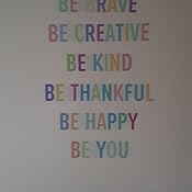 Colorful Inspirational Lettering Quote Wall Decal-Be Brave, Be Creative ...