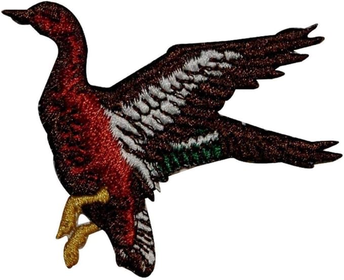 Amazon.com: Goose Flying Patch Geese Hunting Sport Outdoors Embroidered ...