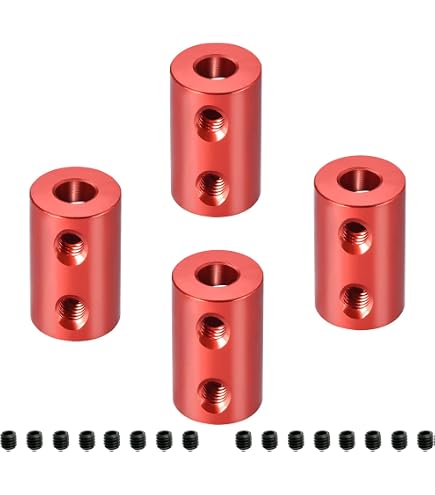 Uxcell 2mm To 4mm Bore Rigid Coupling Set Screw L20XD12 Aluminum