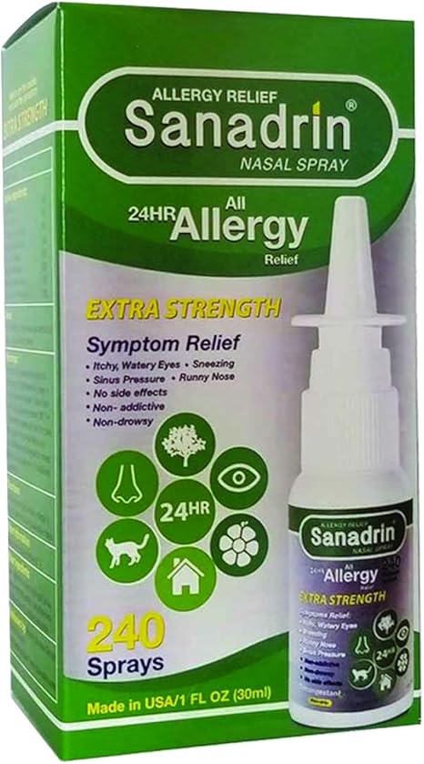 Amazon.com: Sanadrin Extra Strength - 24hr Allergy Medicine, Sneezing ...