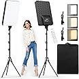 Amazon.com : 2-Pack 24'' LED Video Light Kit, Heorryn 2700-7500K Dimmable Photography Lighting ...