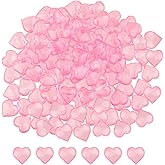 Amazon.com: 110 Pieces Pink Acrylic Heart Pink Heart Gems Valentine's ...