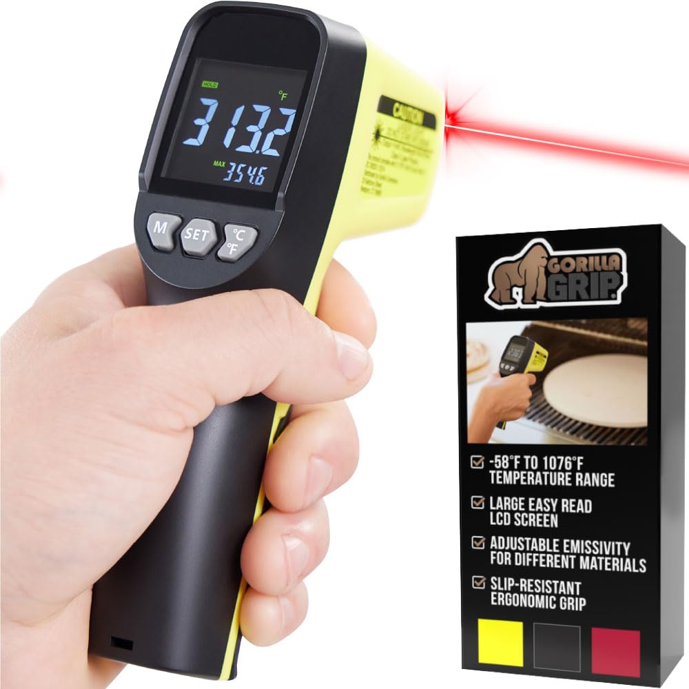 Gorilla Grip Infrared Thermometer Gun, Meat Grill Temperature ...