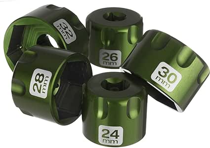 Amazon.com: Abbey Bike Tools Suspension Top Cap Socket Set Green, Set ...