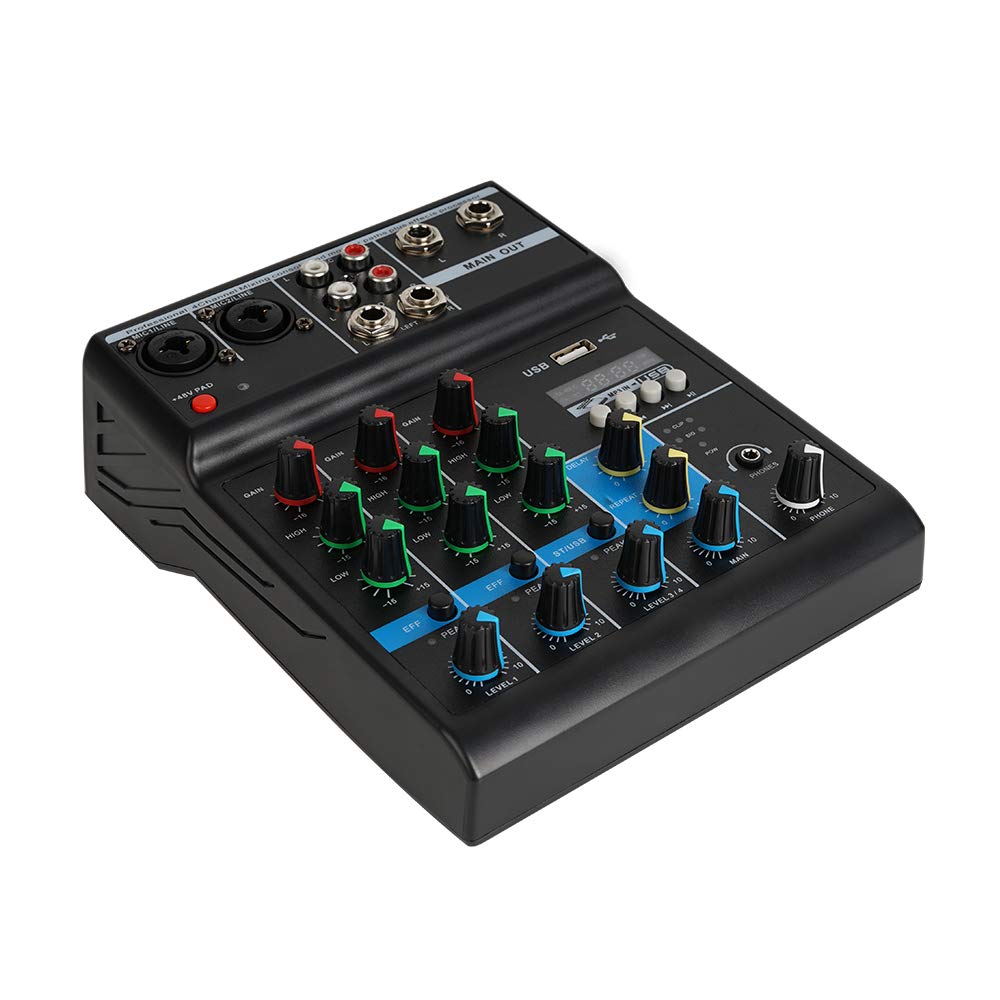 Buy Audio Mixer 4 Channels Professional Sound Mixing Console YARMEE ...