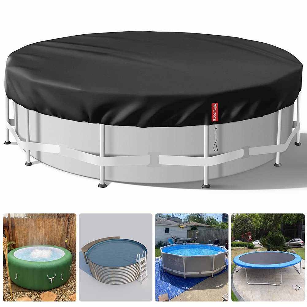 VniYors 8 Ft Round Pool Cover, Hot Tub Cover, Solar Pool Covers for ...