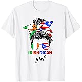 Amazon.com: Half Irish And Puerto Rican Rico Ireland Flag Girl For ...