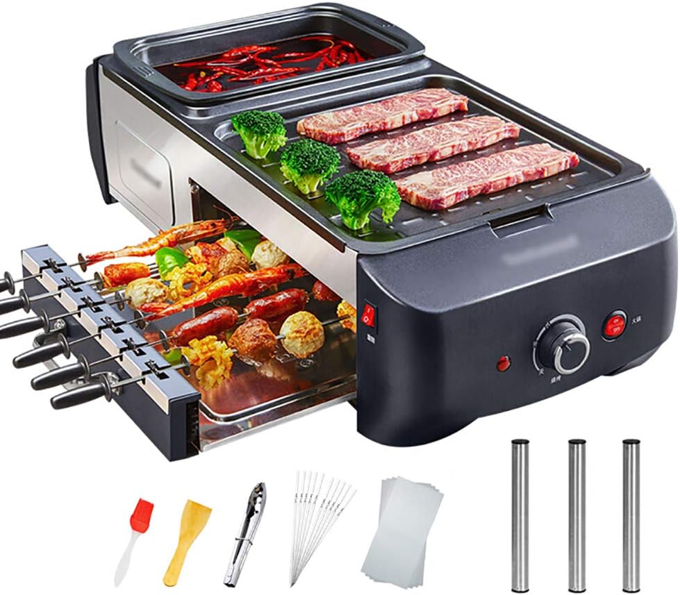 Review Multifunctional 3-in-1 Electric Barbecue Grill with Shabu-Shabu ...