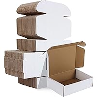 Amazon.com: HORLIMER 7x5x2 Small Shipping Boxes Set of 50, White Corrugated Cardboard Box ...
