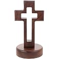 Amazon.com: Veemoon Wooden Standing Cross Christian Cross Table Decor ...