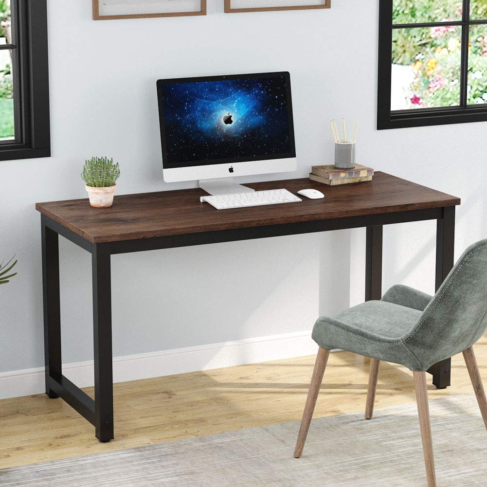 Mua Tribesigns Computer Desk, 55 inch Large Office Desk Computer Table ...