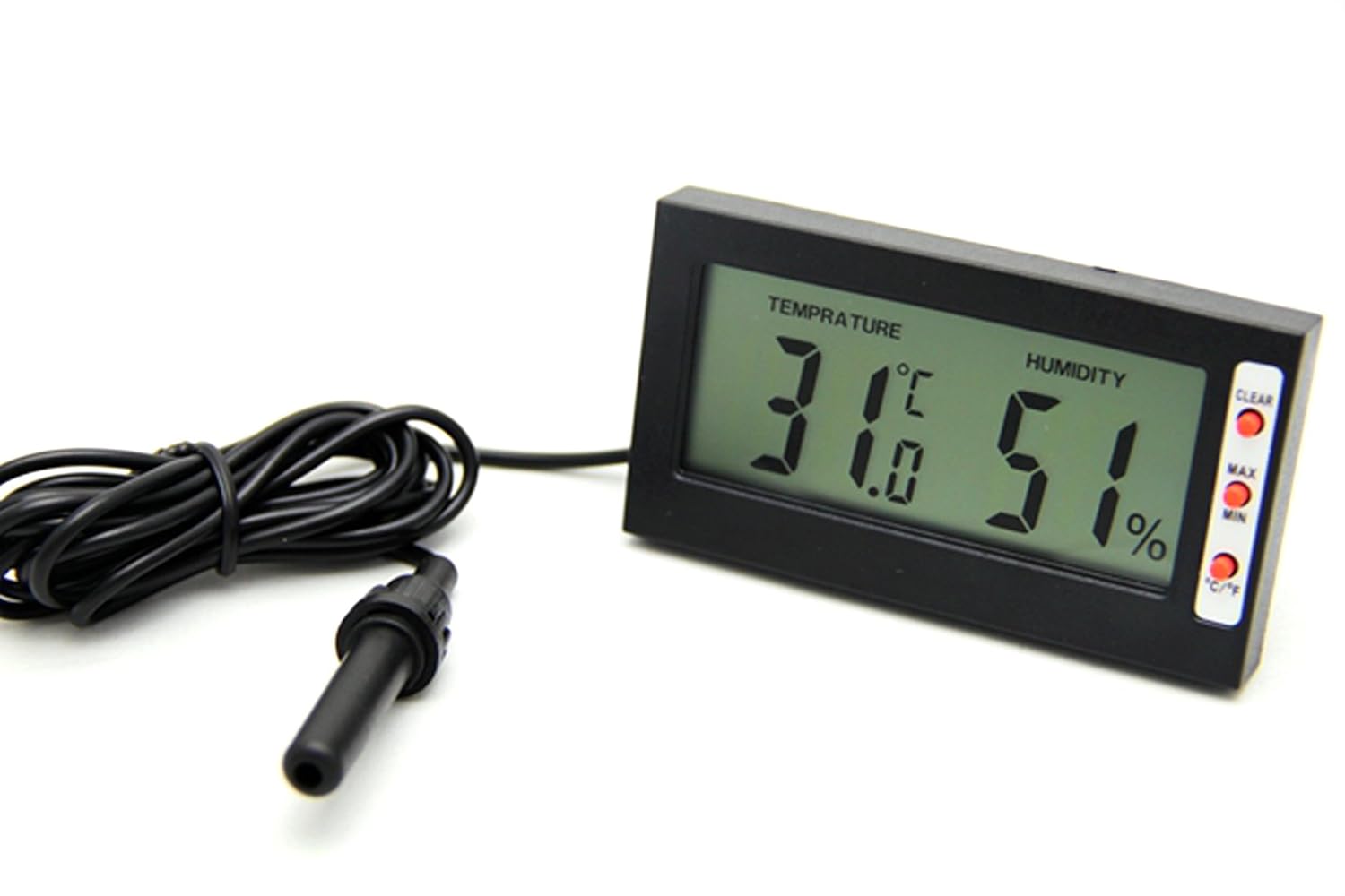 RepTech digital Thermo- Hygrometer with memory, external sensor – BigaMart