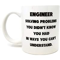 Amazon.com: Ceramic Funny Mug - Engineer. Solving problems - 11 OZ ...