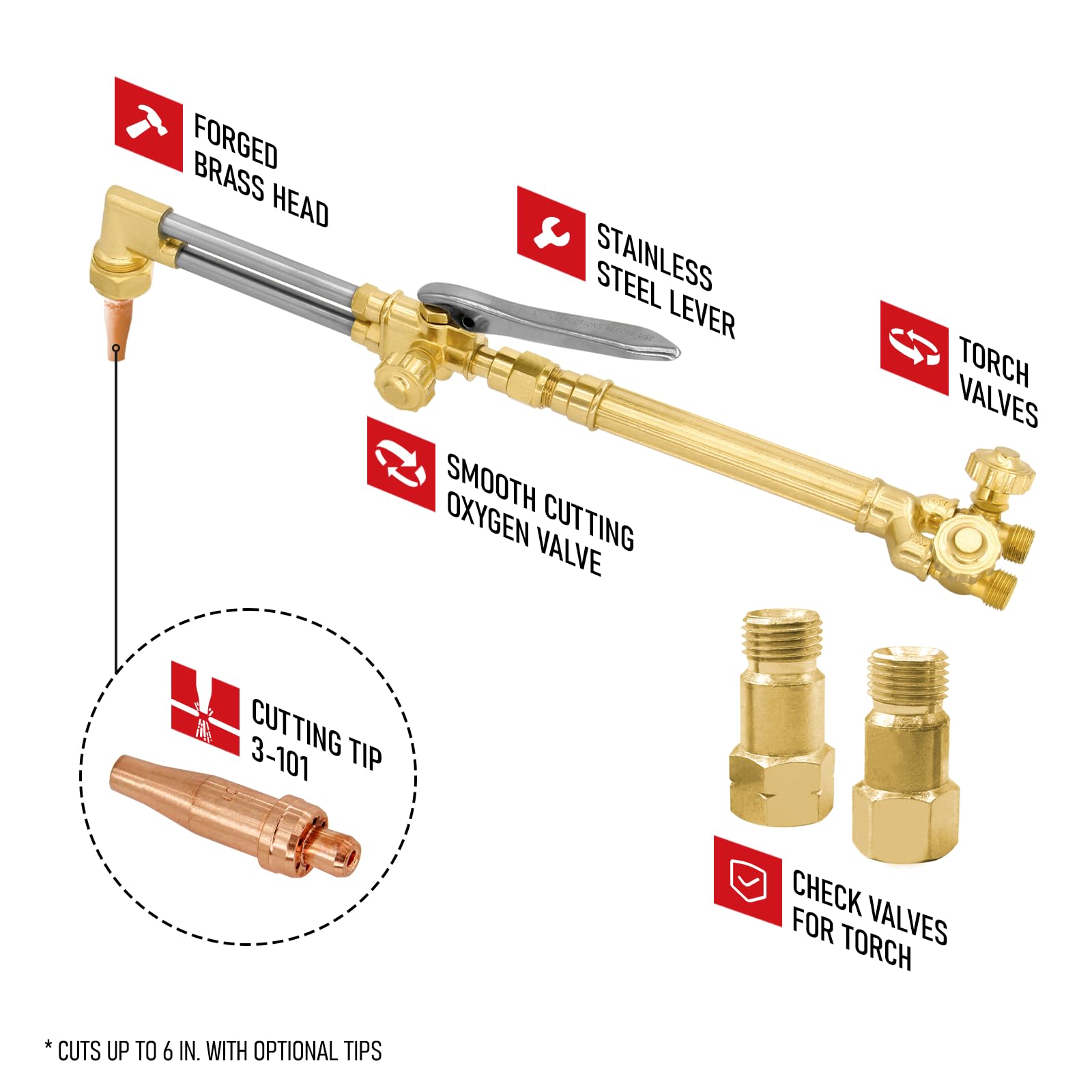 Mua RX WELD Medium Duty Oxy Acetylene Torch Kit with Check Valves, Gas ...