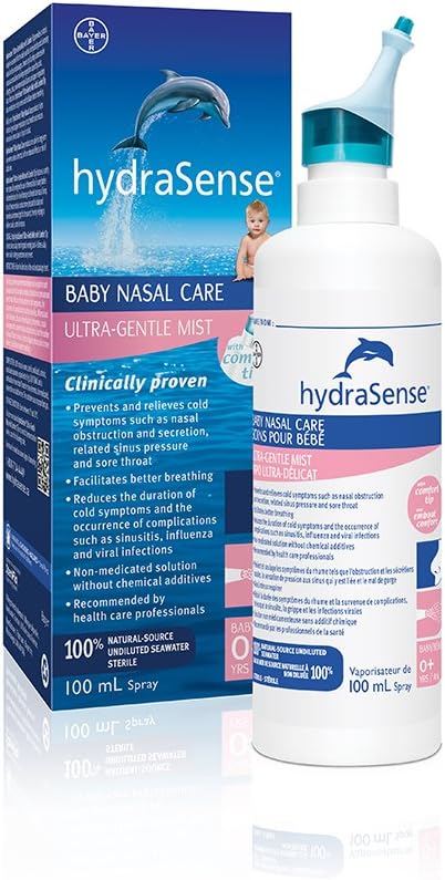 hydraSense Ultra-Gentle Mist Nasal Spray, Baby Nasal Care, 100% Natural ...