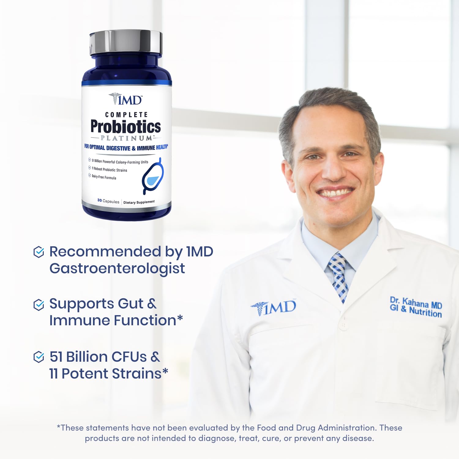 Mua 1MD Nutrition Complete Probiotics Platinum - w/Prebiotics and ...