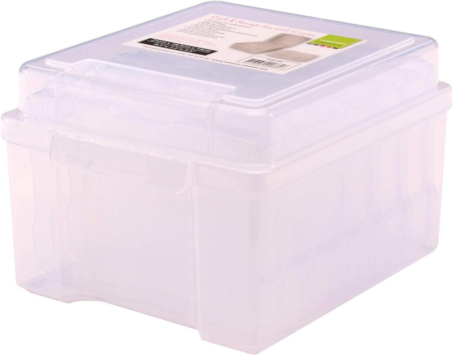 Amazon.com: Vaessen Creative Storage Lid and 6 Small Transparent Tins ...