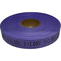 Amazon.com : The Ticket Gurus-roll of 2000 White $1.00 Tickets Single ...