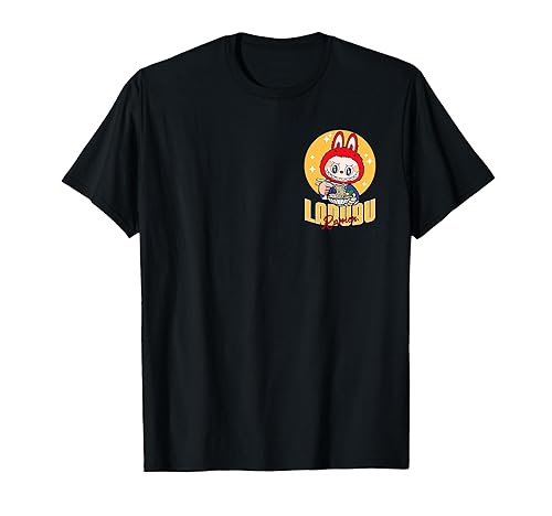 Funny Cute Labubu Ramen The Monsters Labubu Front and Back T-Shirt in ...