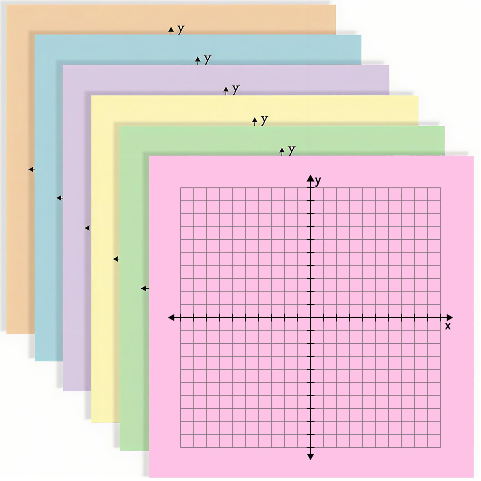 Mua Graph Paper Sticky Notes Set, 6 Pastel Colors, 4x4 Inch Grid Pads ...
