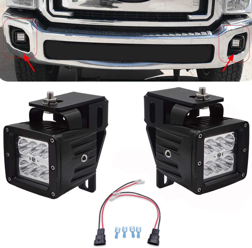 Amazon.com: 2x 3 Inch 18W LED Fog Light Pod W/Plug Wiring Kit & Hidden ...