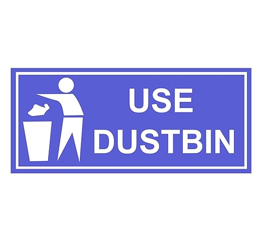 Asmi Collections Self Adhesive Use Dustbin Sign : Amazon.in: Home & Kitchen