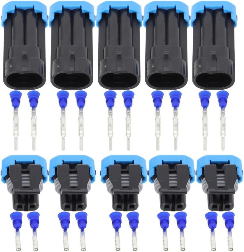 Amazon.com: 5 Sets 2 Pin Outdoor Temperature Sensor Plugs Automotive ...