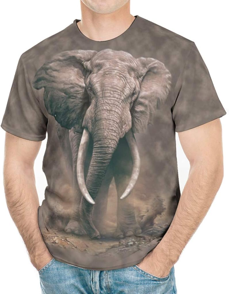 Premium Herren Grafik T Shirt Afrikanisch Elefant Tier Thema Druck premium-herren-grafik-t-shirt-afrikanisch-elefant-tier-thema-druck