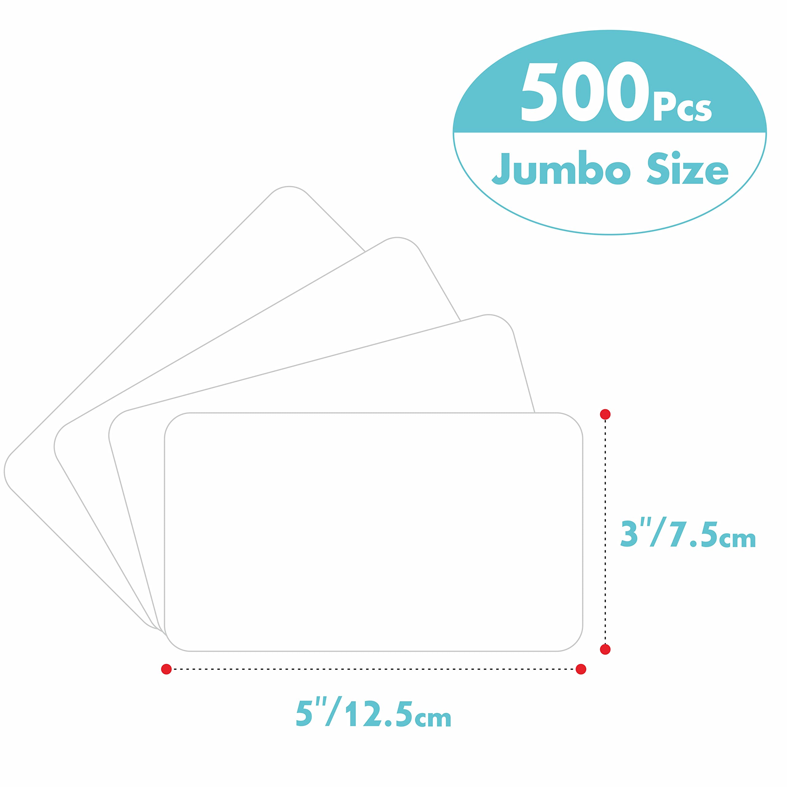 500 Blank Labels, Rectangular Color Code Label With Perforation Line ...
