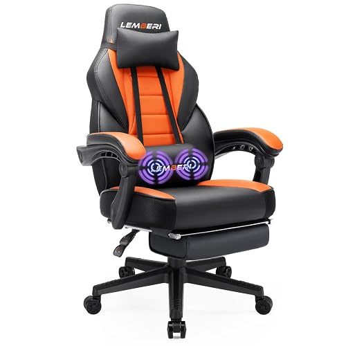 LEMBERI Gaming Chairs with Footrest,Ergonomic Video Game Chairs for ...